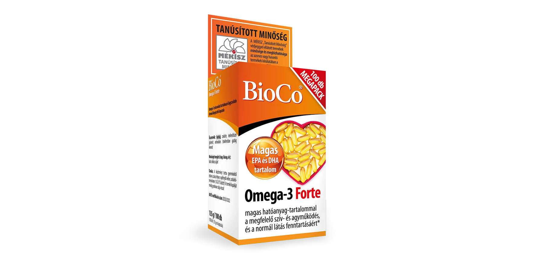 BioCo Omega-3 Forte MEGAPACK lágyzselatin kapszula 100 db - Szív- és ...